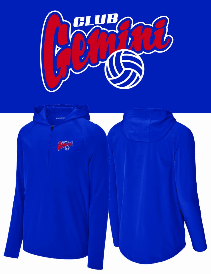 Sport-Tek Men's Repeat 1/2 Zip Long Sleeve Hooded Jacket | Midwest ...