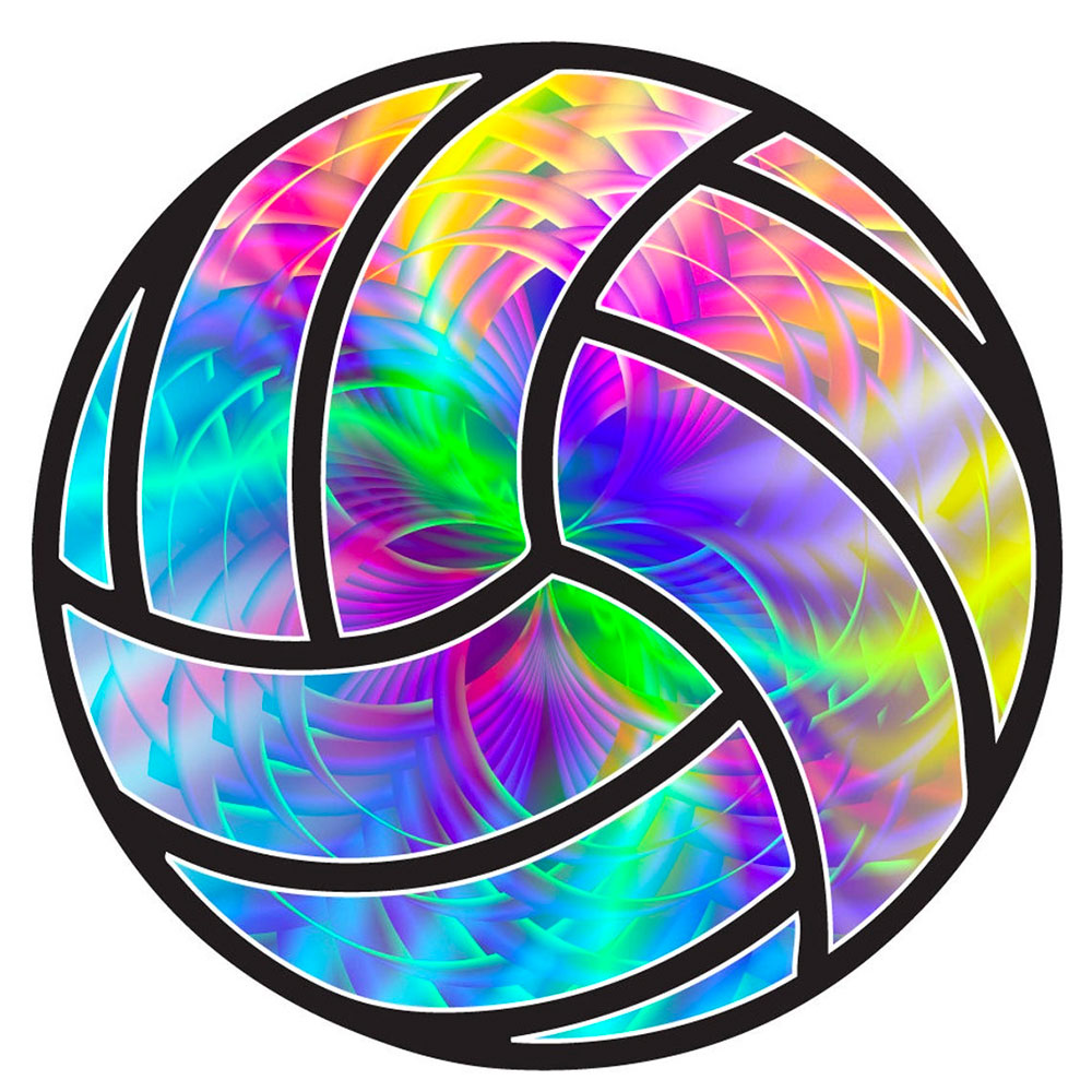 Tie Dye Spiral Volleyball Magnet Midwest Volleyball Warehouse