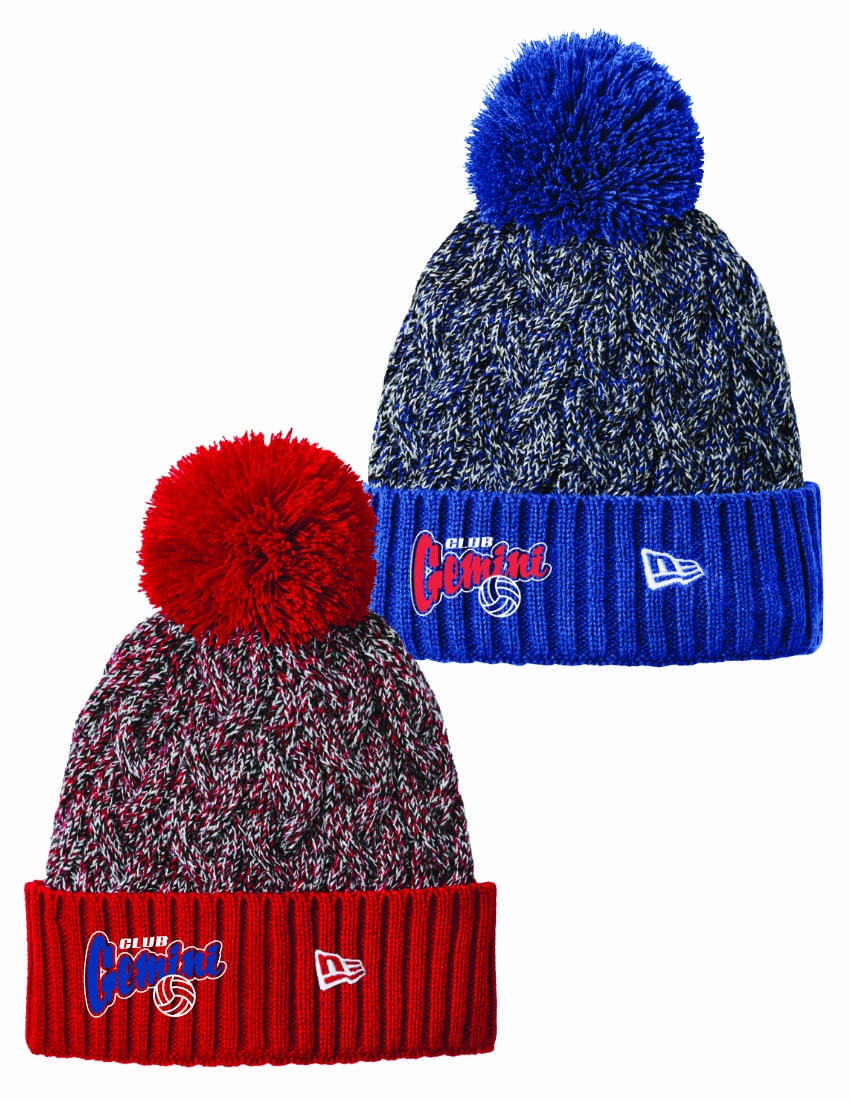New Era Marled Knit Pom Beanie | Midwest Volleyball Warehouse
