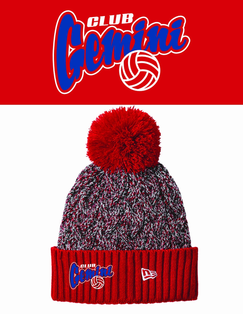 New Era Marled Knit Pom Beanie | Midwest Volleyball Warehouse