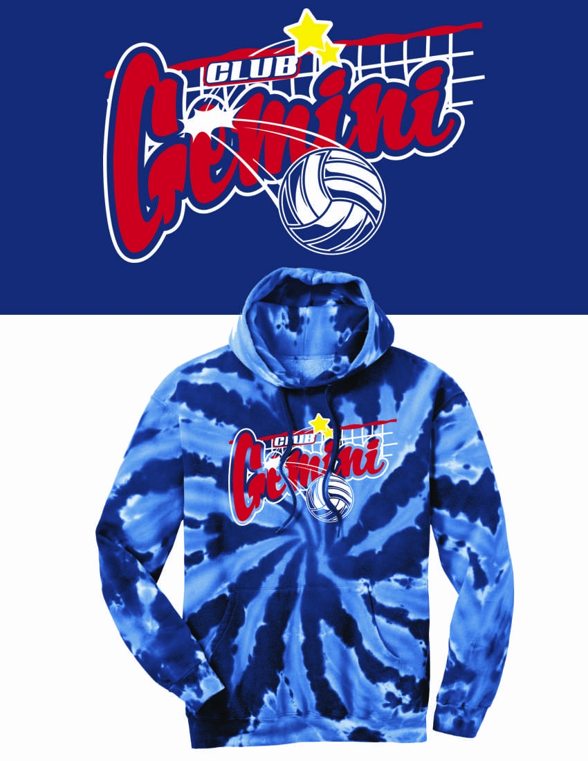 Port & Company Tie-Dye Pullover Hooded Sweatshirt - Navy | Midwest ...