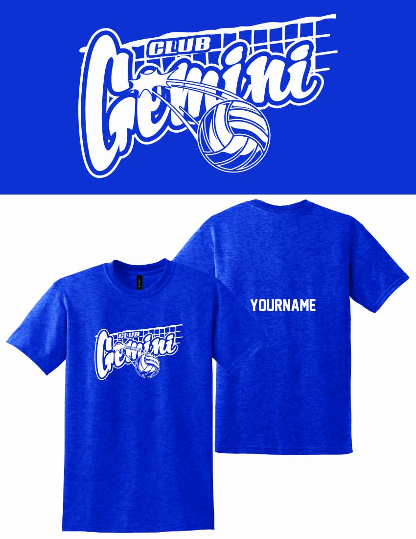 Gildan DryBlend 50/50 T-Shirt - Heather Royal | Midwest Volleyball ...